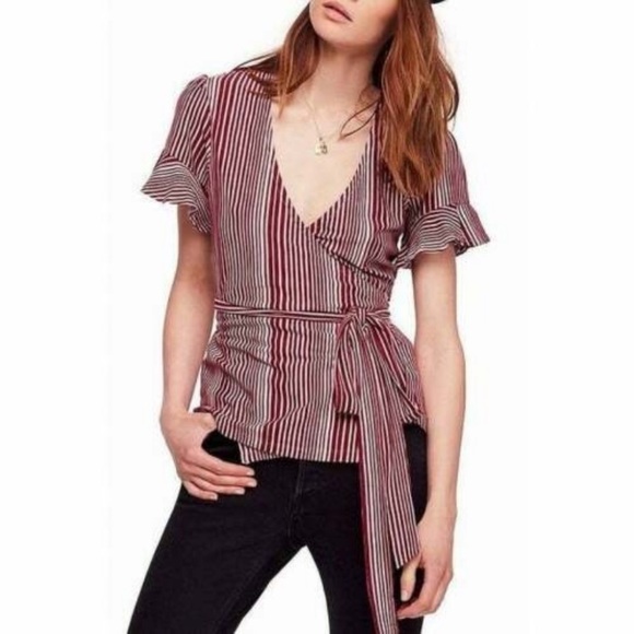 Free People | Tops | Free People Wrapped Around My Finger Wrap Top ...